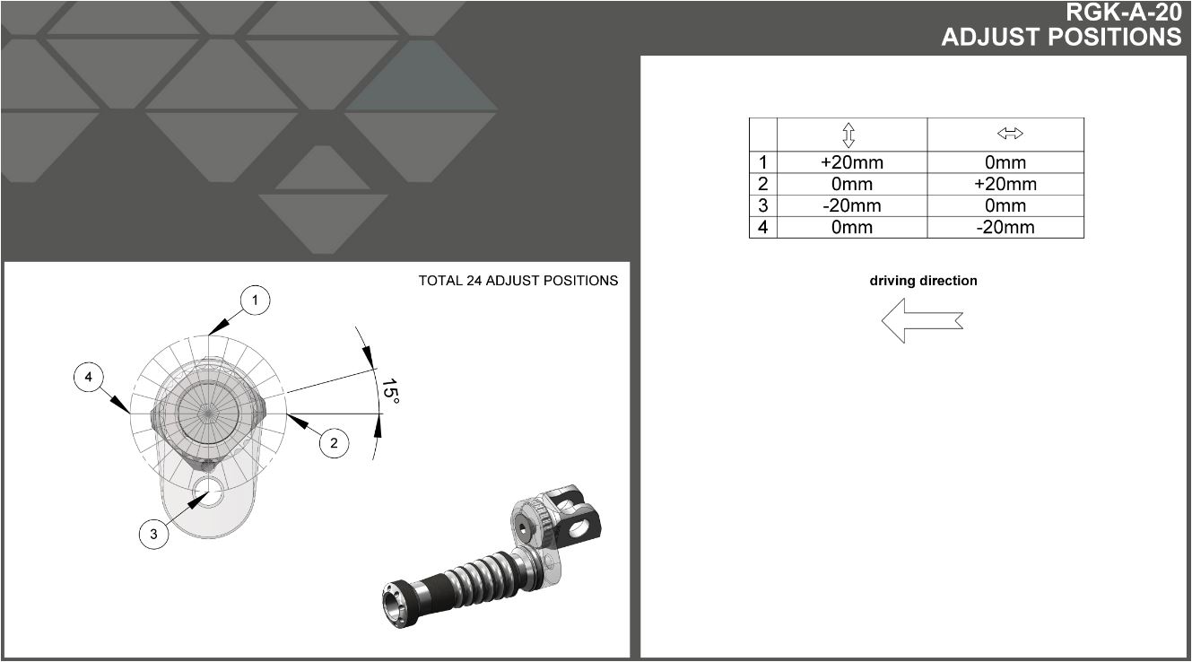 RGK2 Ausleger Kit 20 mm silber | RGK-A-20.s